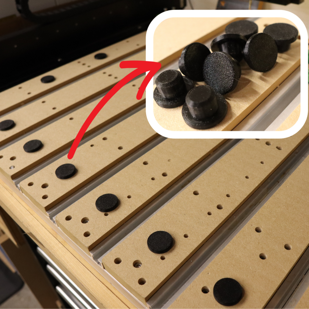 20mm Bench Dogs – Low Profile CNC-Safe Dogs – Brettslasergarage